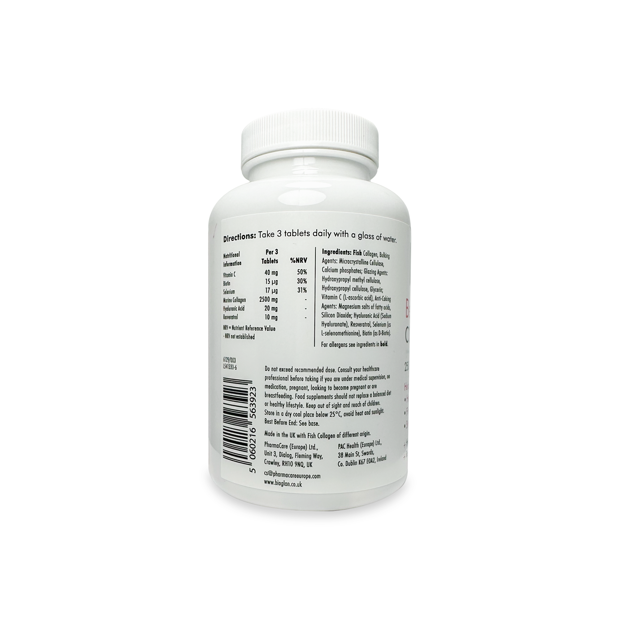 Bioglan Collagen Tablets - Beauty Boost for Radiant Skin, Hair & Nails