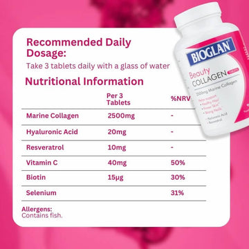 Bioglan Collagen Tablets - Beauty Boost for Radiant Skin, Hair & Nails