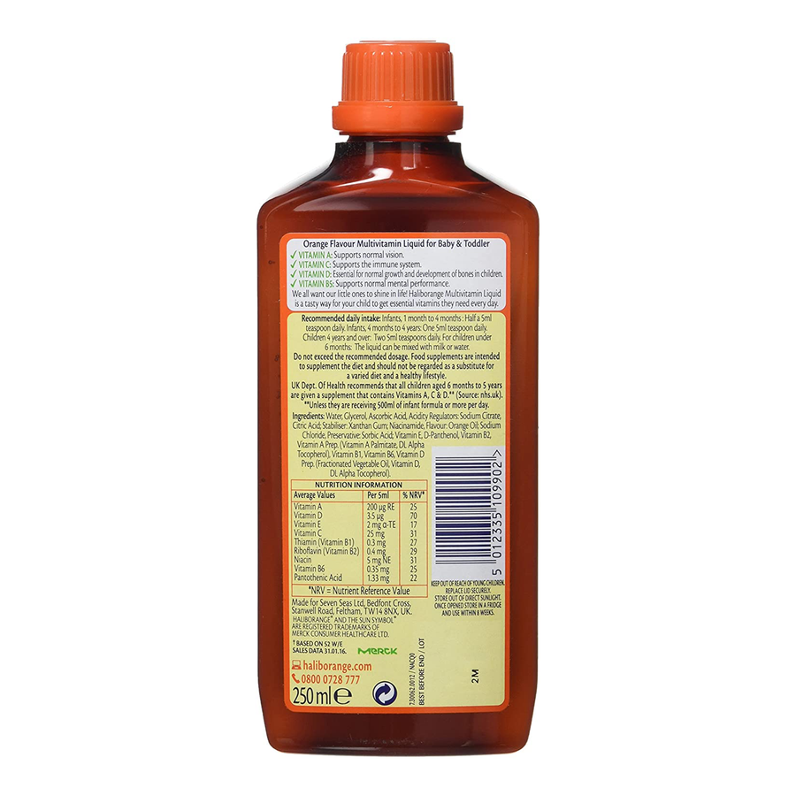 Haliborange Baby and Toddler Multivitamin Liquid Supplement